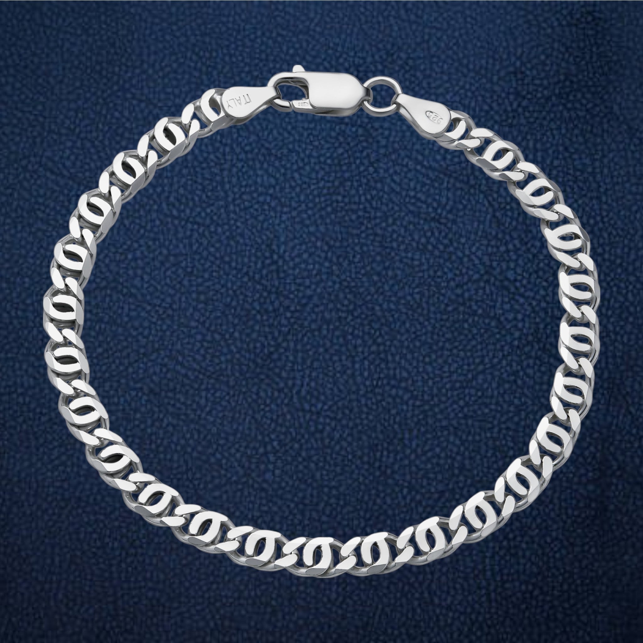 925 Sterling Silver Tiger Eye Bracelet - Real Silver Mens Bracelet ...