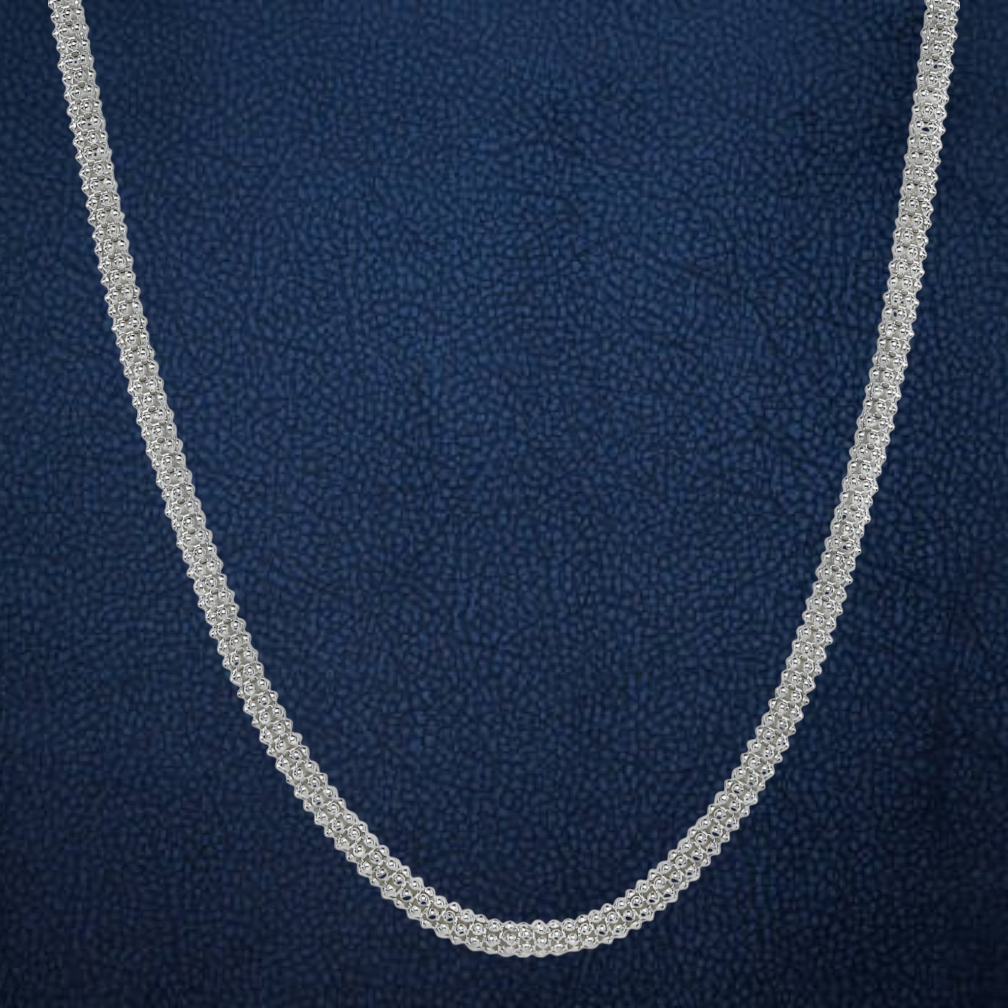 925 Sterling Silver Ice Link Chain Necklace - Real Silver Chain ...