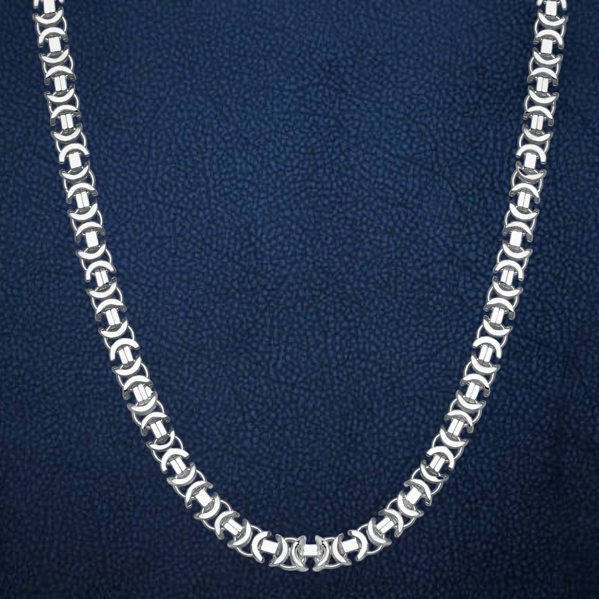 Silver Byzantine Chains: Elegant 925 Sterling Silver Byzantine Chain ...
