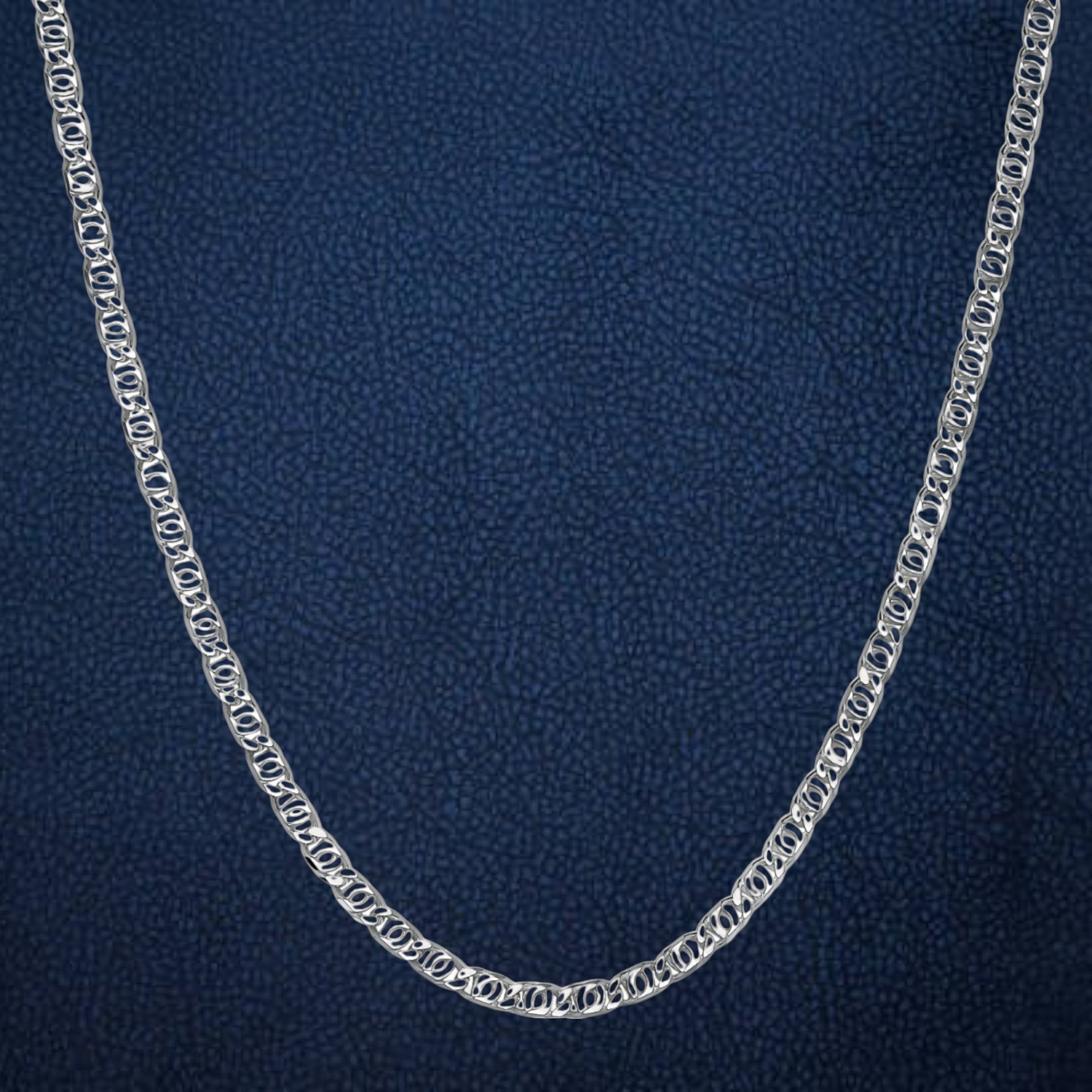 Tiger Eye Link Chain – 925 Sterling Silver Men’s Necklace – ITALIA Chains