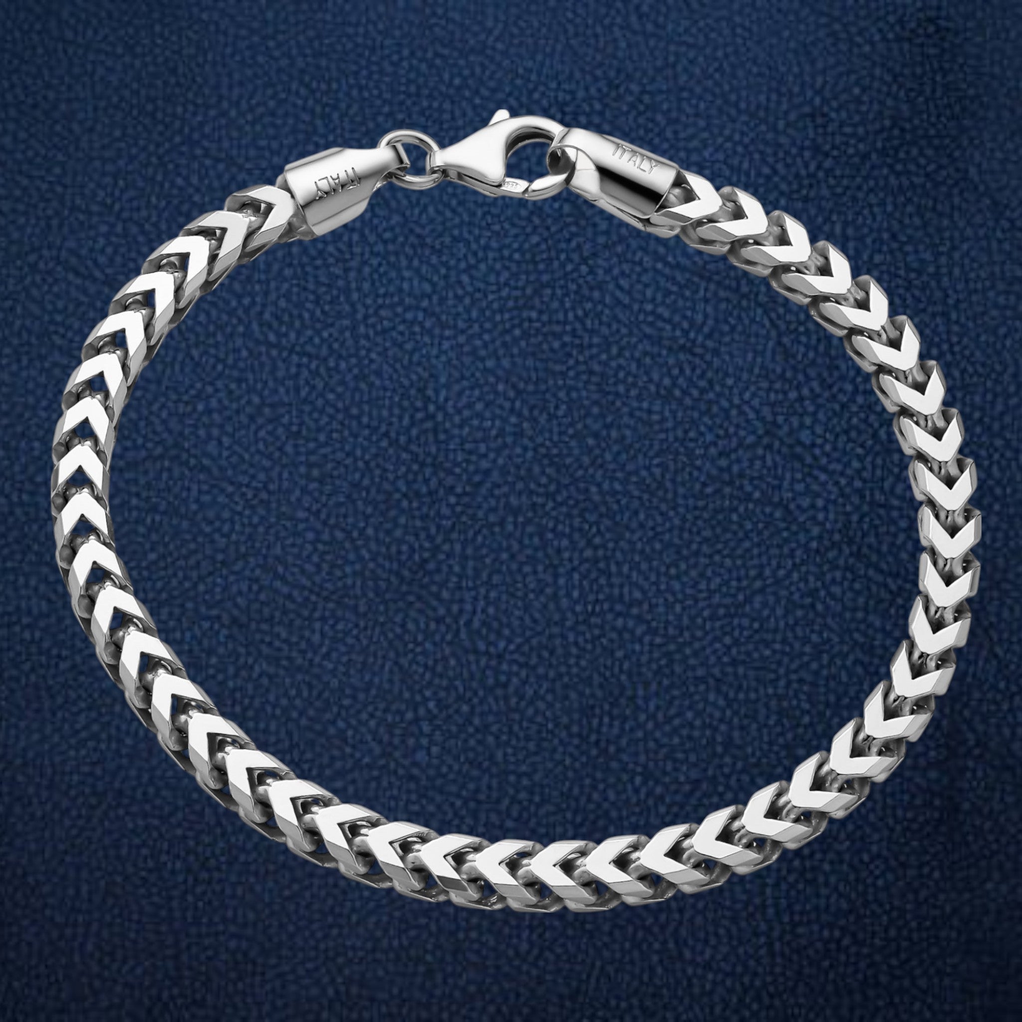 925 Sterling Silver Franco Bracelet – Heavy Men's Silver Bracelet ...