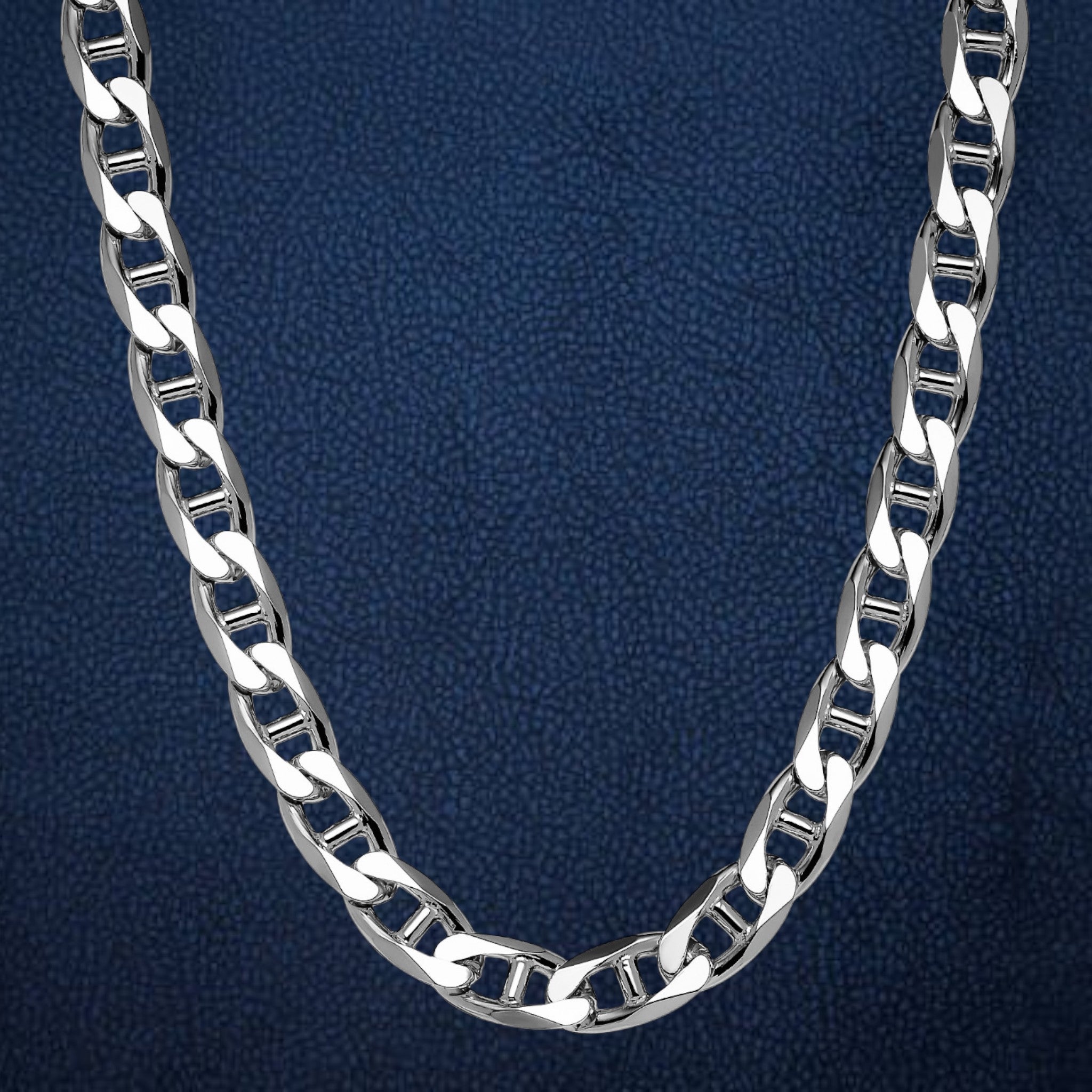 Men's 925 Silver Mariner Chain - Men's Silver Mariner Link Chains ...