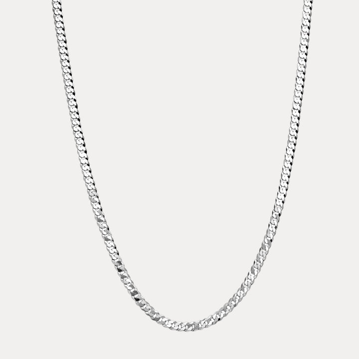 Mens Silver Curb Chain - 925 Sterling Silver Men's Curb Chain Necklaces ...