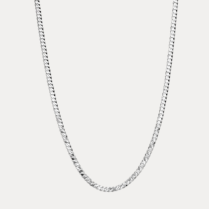 Mens Silver Curb Chain - 925 Sterling Silver Men's Curb Chain Necklaces ...