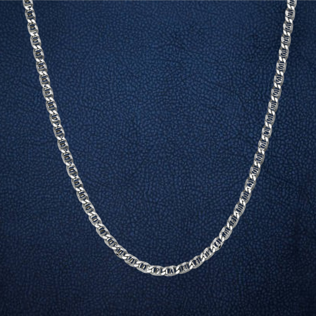 Tiger Eye Link Chain – 925 Sterling Silver Men’s Necklace – ITALIA Chains