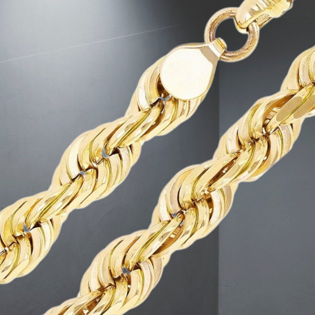 Mens Diamond Cut 925 Sterling Silver Rope Bracelets – ITALIA Chains