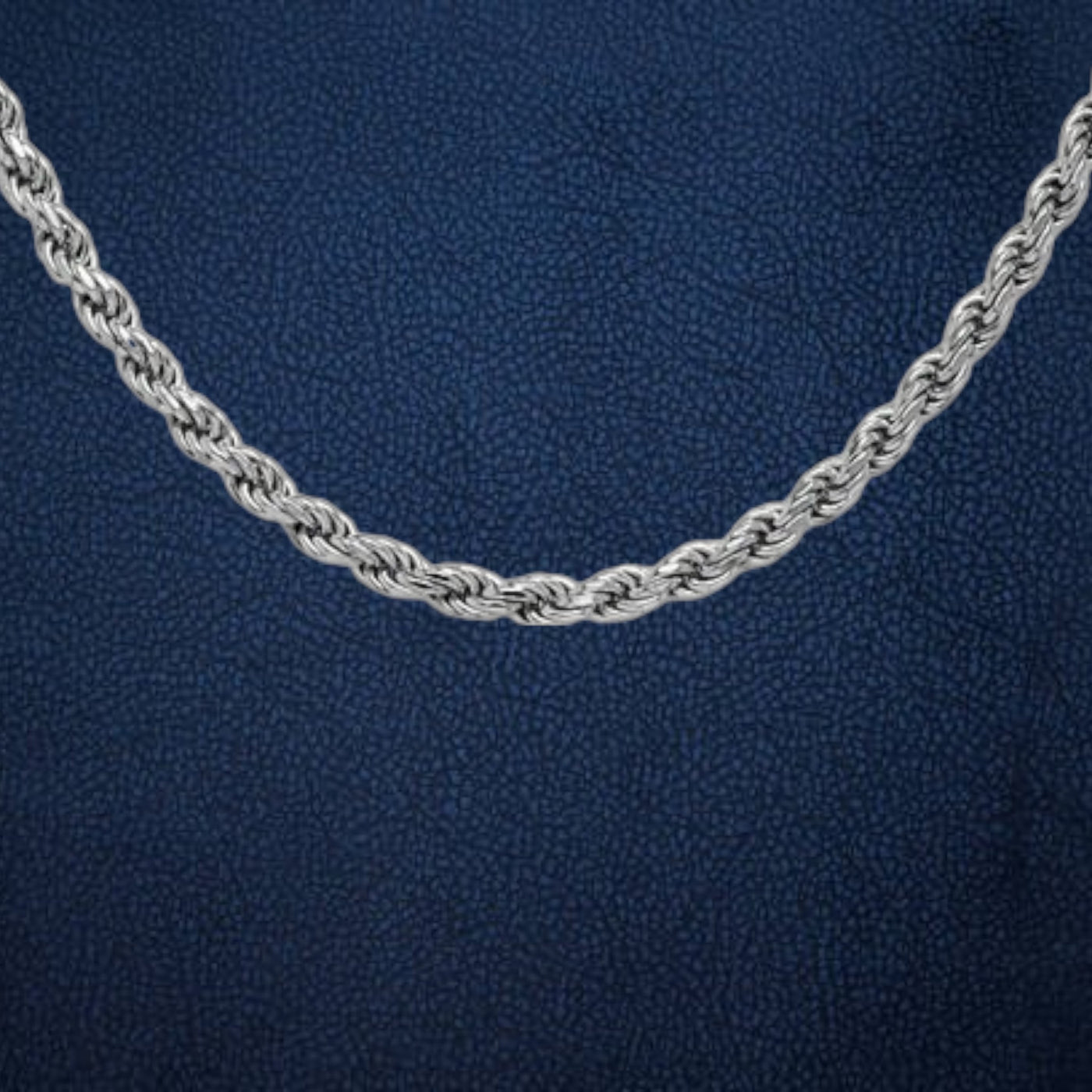 925 Mens Sterling Silver Rope Chain - Silver Rope Chain Necklace For ...