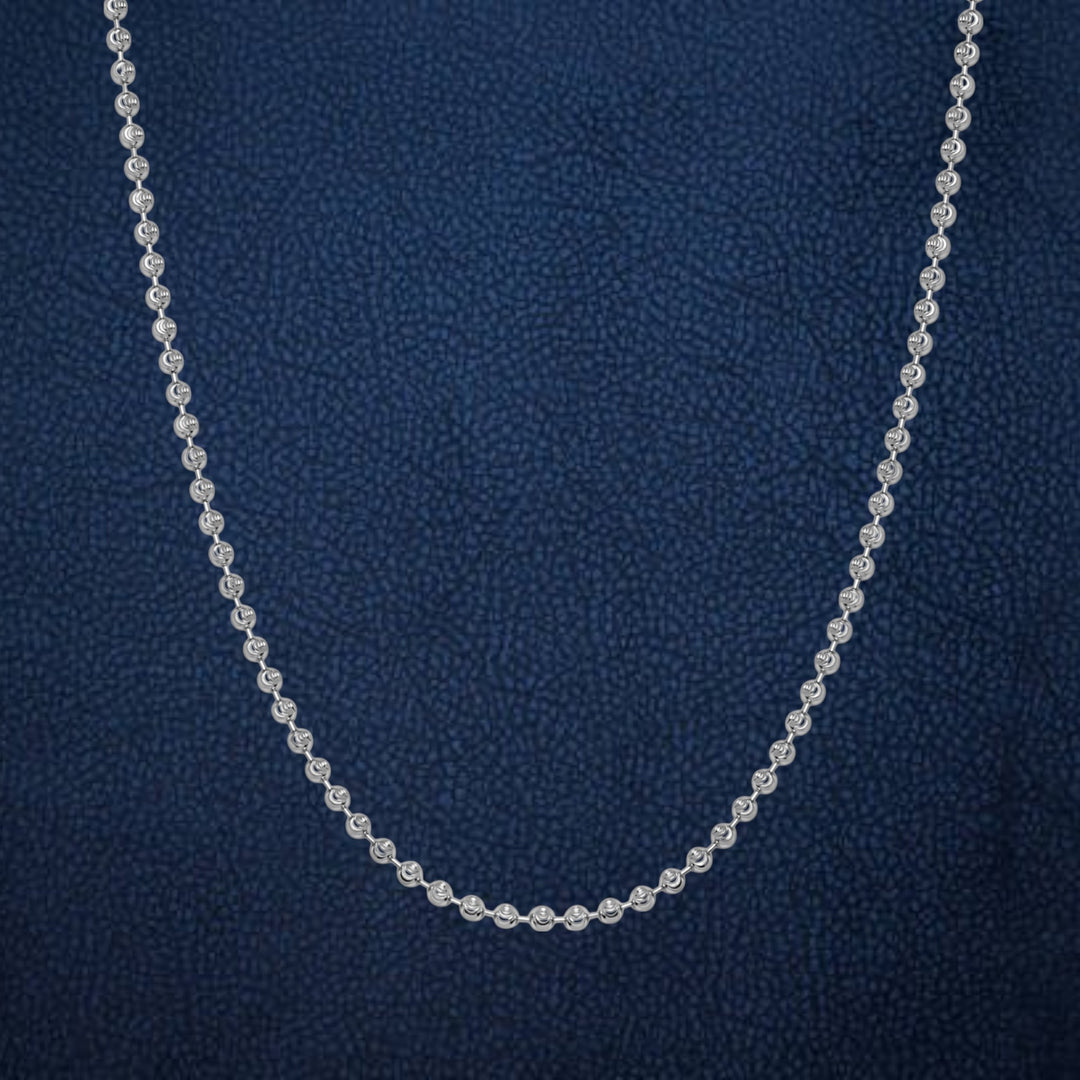 Real 925 Sterling Silver Bead Chain or Ball Chain For Mens Pendants ...