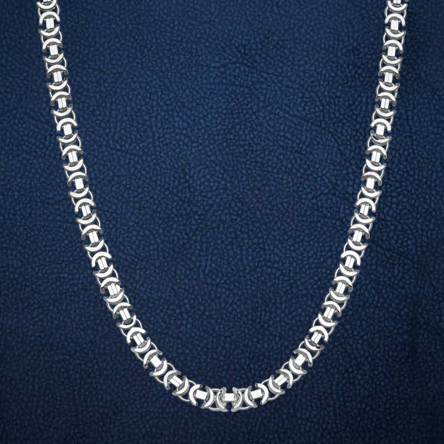 Silver Byzantine Chains: Elegant 925 Sterling Silver Byzantine Chain ...
