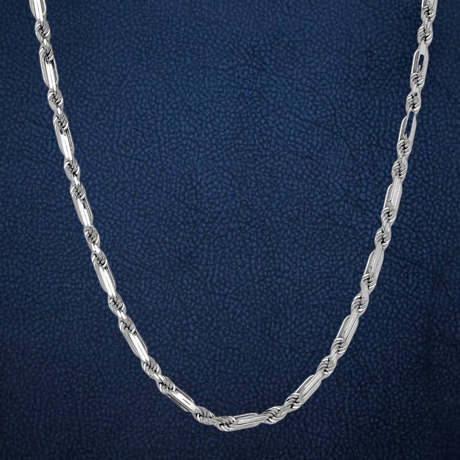 925 Sterling Silver Milano Chain: Figarope Chain Necklace For Men ...