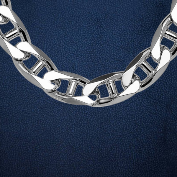 Men's 925 Silver Mariner Chain - Men's Silver Mariner Link Chains ...