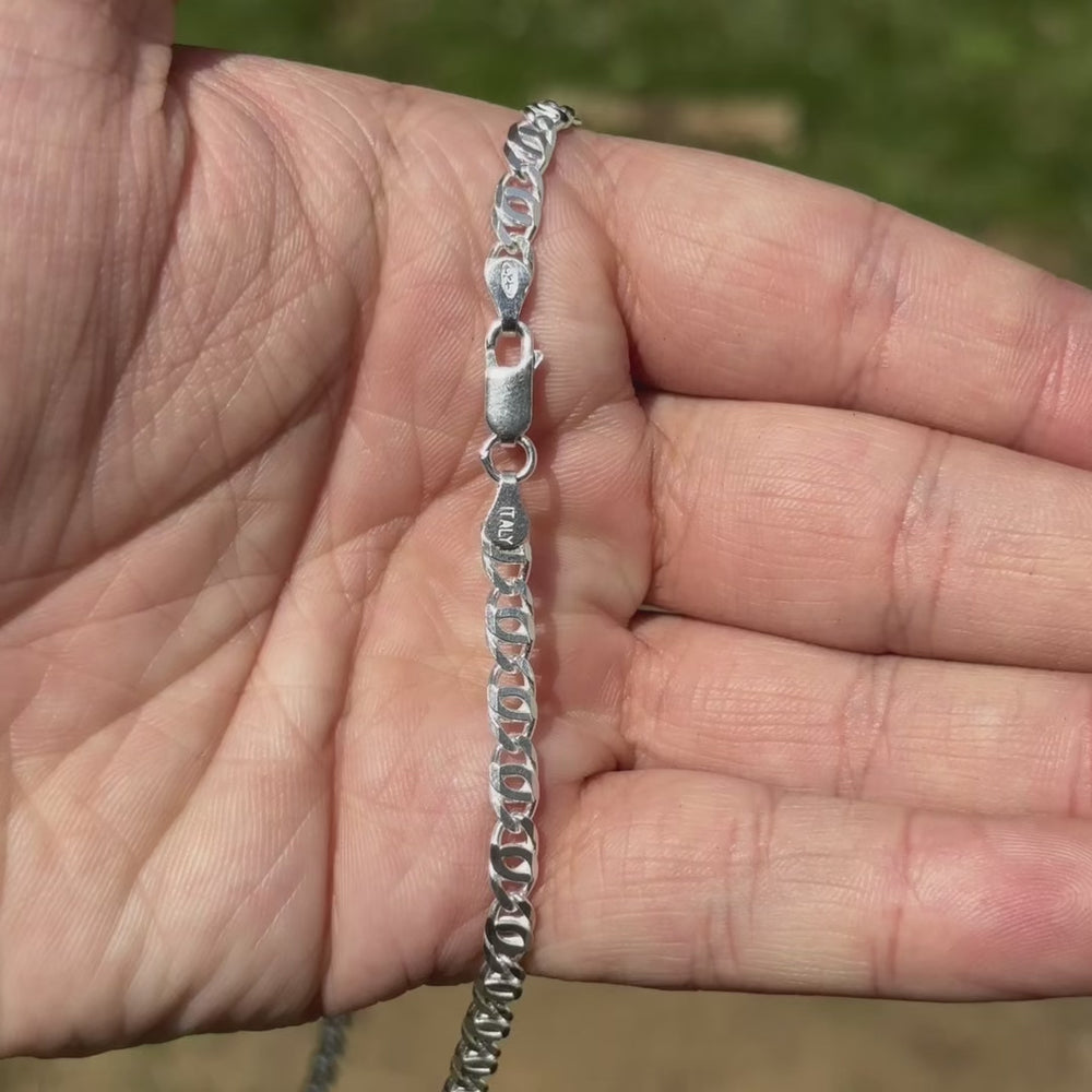 925 Sterling Silver 4.5mm Tiger Eye Chain Necklace – ITALIA Chains